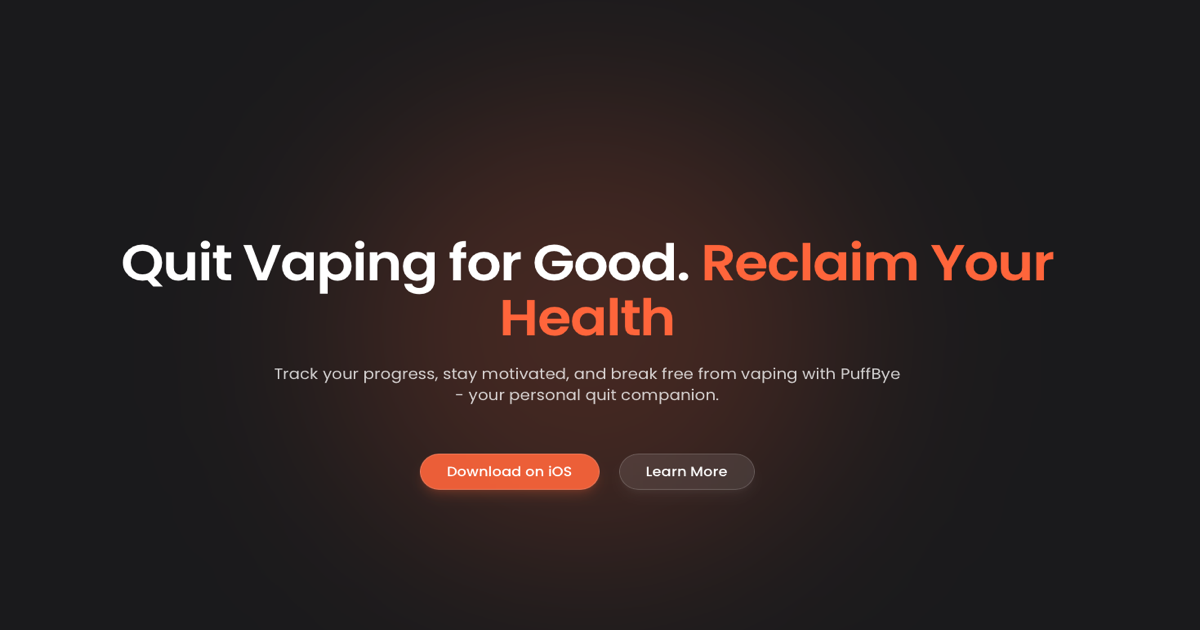 PuffBye - Best Quit Vaping App for iOS | Stop Vaping Today